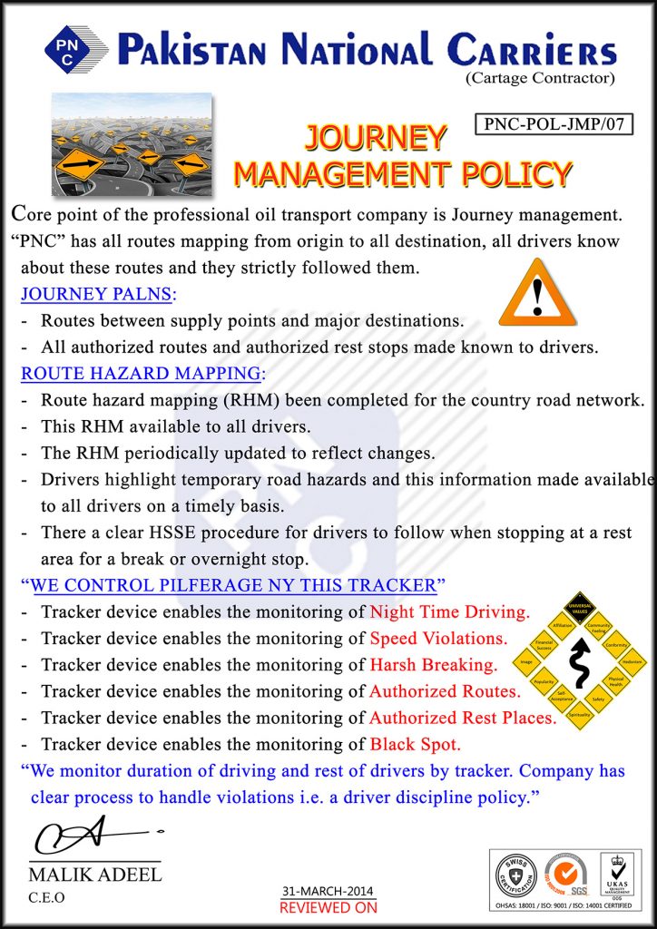 Journey Management Policy | PNC